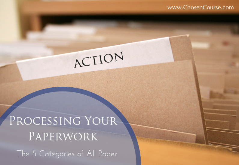 Processing Your Paperwork The Five Categories Of ALL Paper Chosen Course